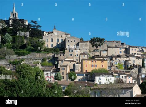 Skyline Of The West Facade Of The Perched Village Or Hilltop Village Of