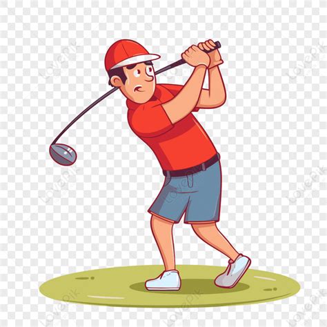 골퍼 스윙 벡터클립 아트상표만화 Png 일러스트 무료 다운로드 Lovepik