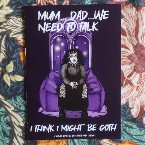 I Think I Might Be Goth Comic Book Art Zine A5 Etsy