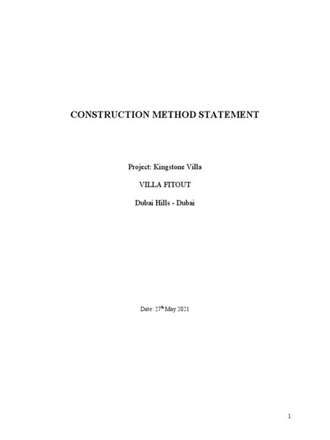 Construction Method Statement Download Free Pdf Procurement Noise