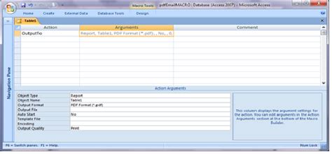 export report to pdf using macro in microsoft access vba