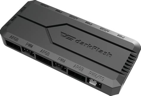 DarkFlash DF RC2 BLACK RC2 6 Port PWM ARGB Lighting Fan Speed Controller Hub Wootware