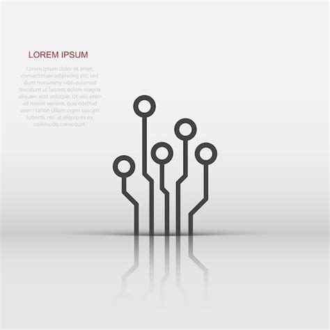Premium Vector Vector Circuit Board Icon In Flat Style Technology Scheme Sign Illustration