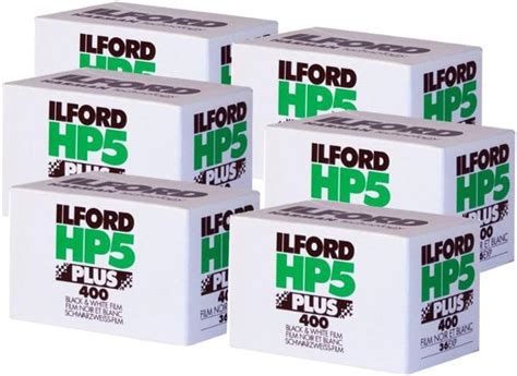 Six Pack Of Ilford Hp5 Plus 35mm Black And White Negative