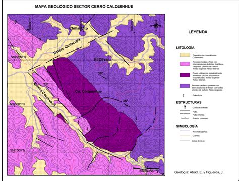Mapa Geológico Del área De Trabajo Destacándose La Litología De Cerro