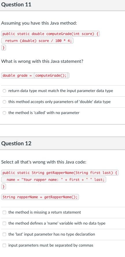 Solved Question Assuming You Have This Java Method Chegg