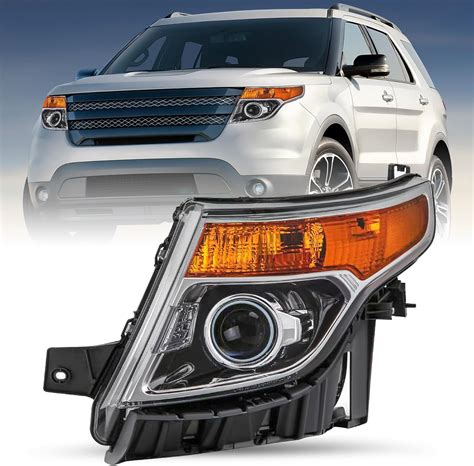 Sockir Projector Headlight Assembly W Bulbs Fit For 2011 2015 Ford Explorer Oe Style
