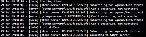 STOMP Can T Subscribe Not Connected When Multiple Stomp In Nodes Are Used With Different