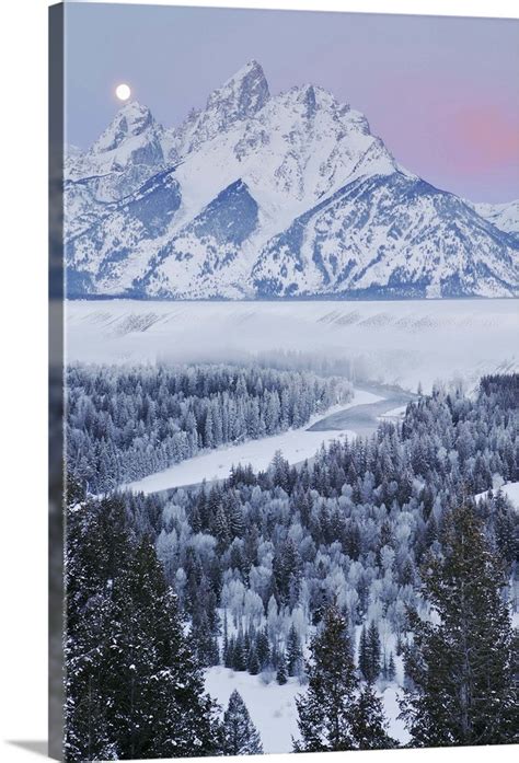 Sunrise Over Grand Tetons In Winter Grand Teton National Park Wyoming