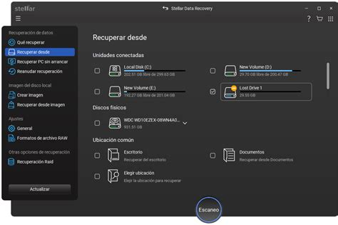 Stellar Data Recovery 12 Windows Technician Es Recovering Data From Lost Drive Unallocated Partition
