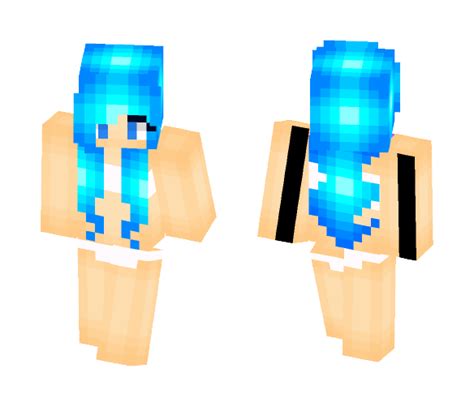 Install Blue Hair With Bikini Skin For Free Superminecraftskins