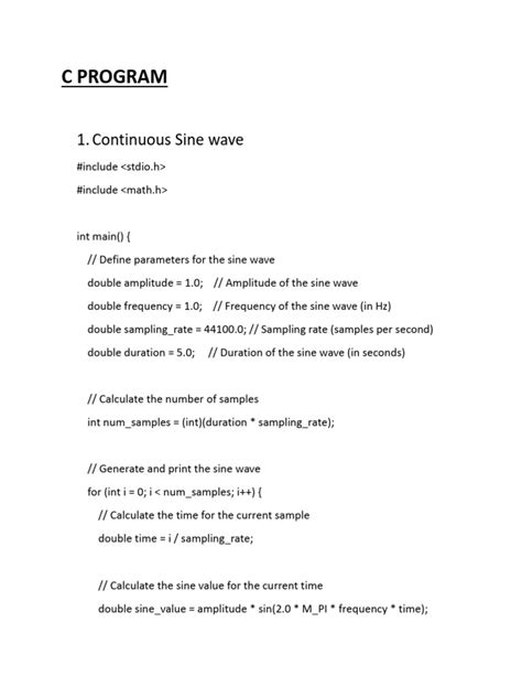 lab1 c program pdf amplitude frequency