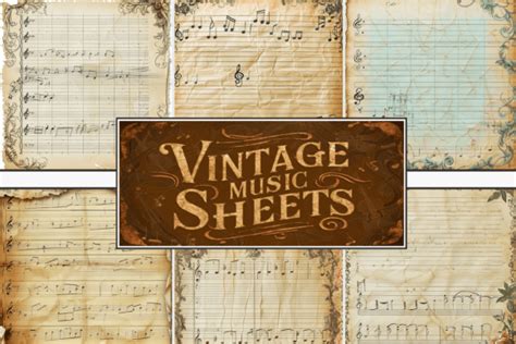 Vintage Music Sheets Graphic By Wow Art · Creative Fabrica