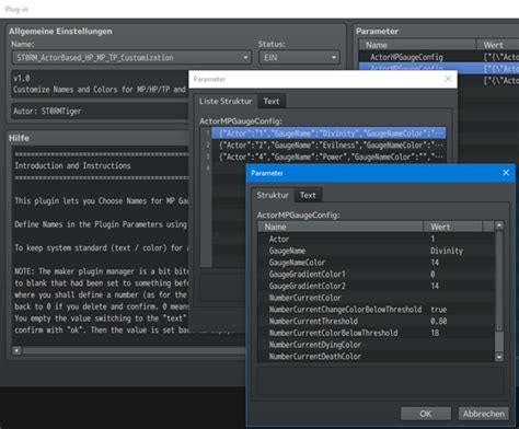 Actor Based HP MP TP Customization Inkl Gauge Colors V1 1 Supporting Icons And Text