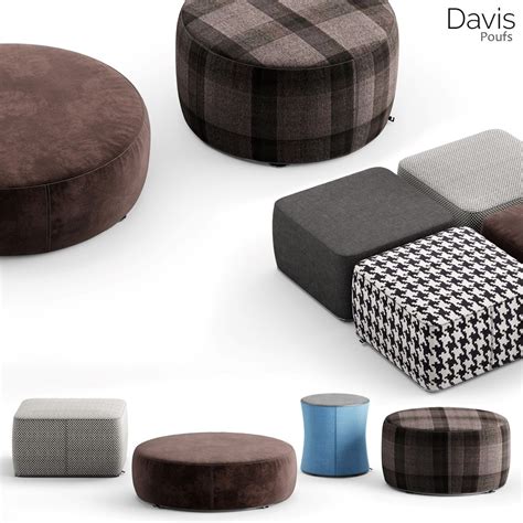 3d Model Minotti Davis Poufs Turbosquid 1272936