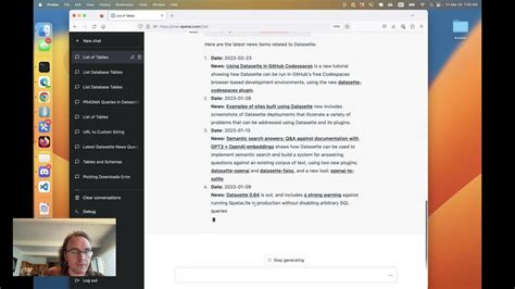 datasette chatgpt plugin youtube