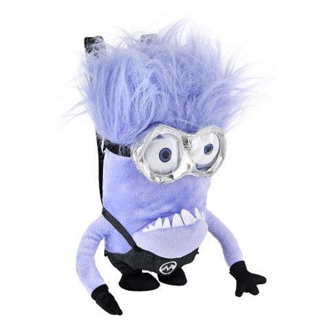 Despicable Me Purple Minion Evil Tim Plush Backpack Evil Minions