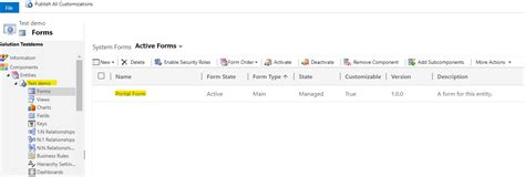how to create entity forms and web page for power apps portals in