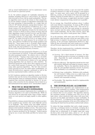 HyperLogLog In Practice Algorithmic Engineering Of A State Of The Art Cardinality Estimation