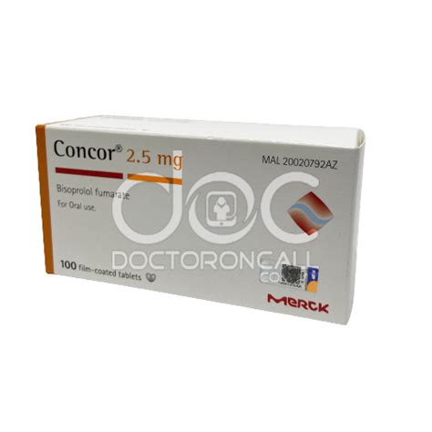 Buy Concor 2 5mg Tablet 100s Uses Dosage Side Effects Instructions