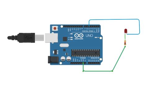 Circuit Design Tek Led Yakımı Tinkercad