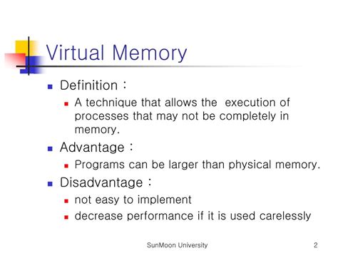 ppt virtual memory management powerpoint presentation free download