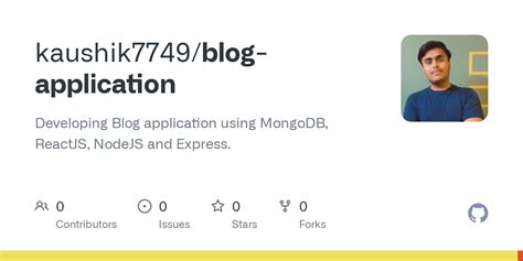 github kaushik7749 blog application developing blog application