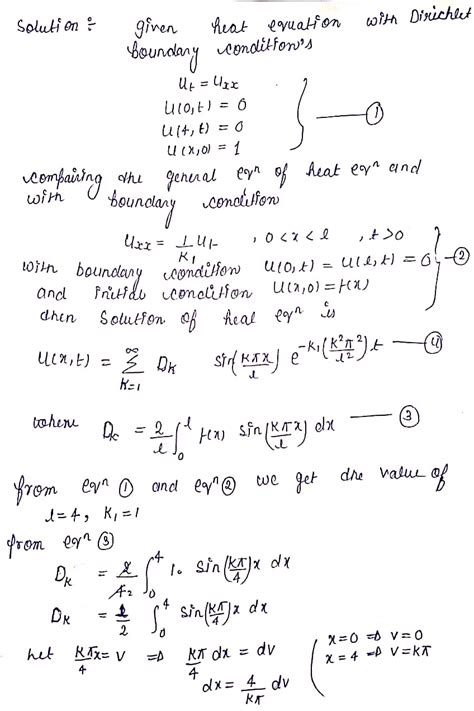 Solved Consider The Following Heat Equation With Dirichlet Boundary Course Hero