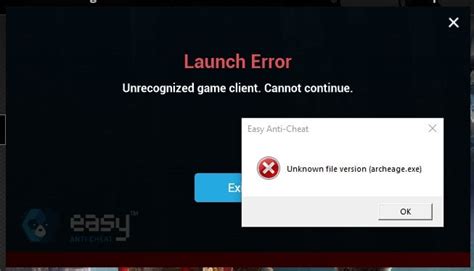 Fix Unrecognized Game Client Unknown File Version Rarcheage