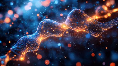A Detailed Visualization Of An Interconnected Network Of Glowing
