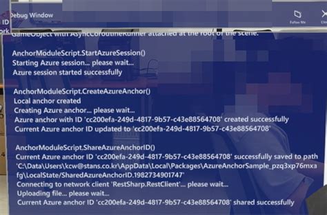 Unity Hololens2 Spatial Anchor Id Could Not Be Imported From The