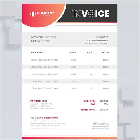 Premium Vector Modern Unique Invoice Design