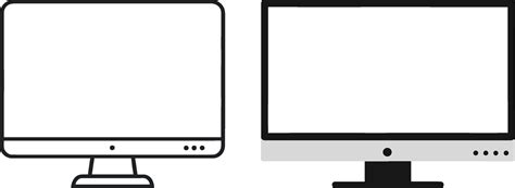 Blank Screen Monitor Isolated Set Illustration Monitor Mockup Design 48110000 Vector Art At