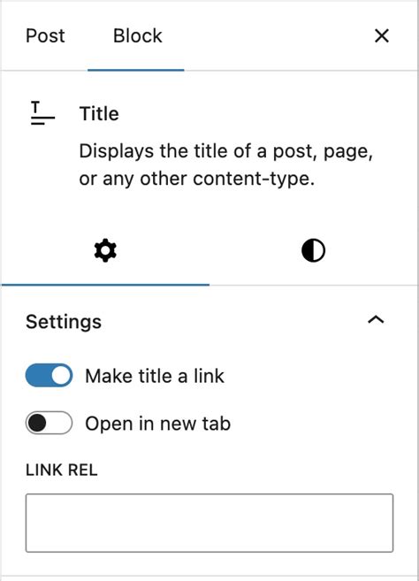 Title Block Documentation WordPress Org