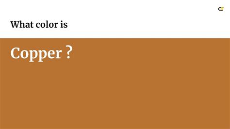 Copper Color B87333 Hex Color Orange Color Cool Color B87333 Youtube