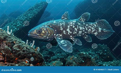 Coelacanth Fish Vector Design 253008057