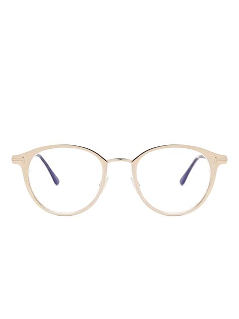 Tom Ford Eyewear Round Frame Glasses Neutrals Farfetch