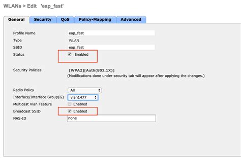 EAP FAST Authentication With Wireless LAN Controllers And Identity Services Engine Cisco
