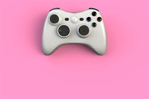 컴퓨터 게임 대회입니다 게임 개념입니다 분홍색 배경 3d에 고립 된 흰색 조이스틱 렌더링 3차원 형태에 대한 스톡 사진 및 기타 이미지 Istock