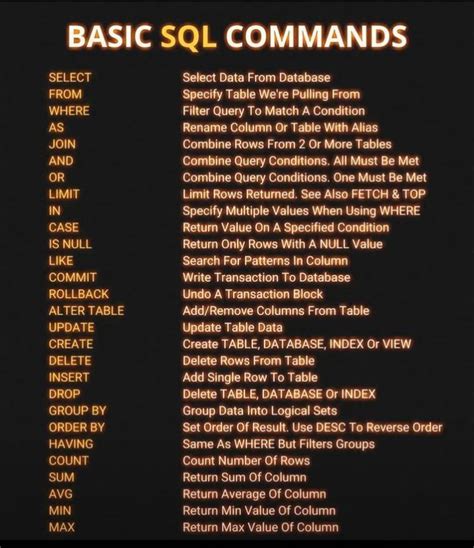 Basic Sql Commands 💕 Sana Fatima