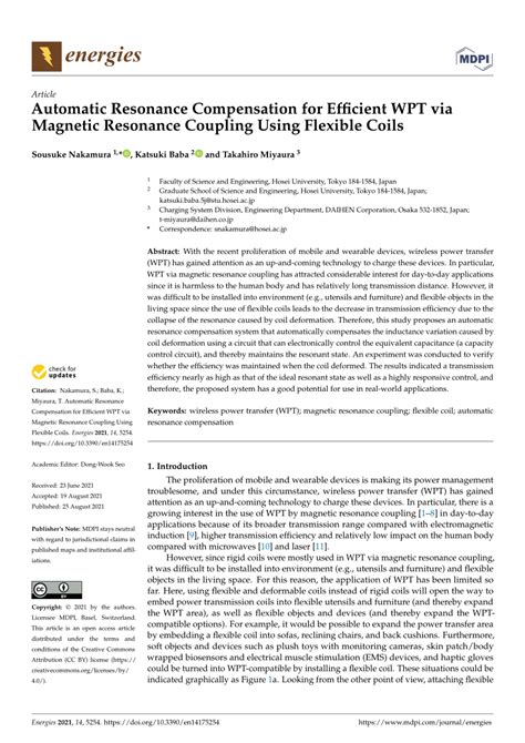 Pdf Automatic Resonance Compensation For Efficient Wpt Via Magnetic