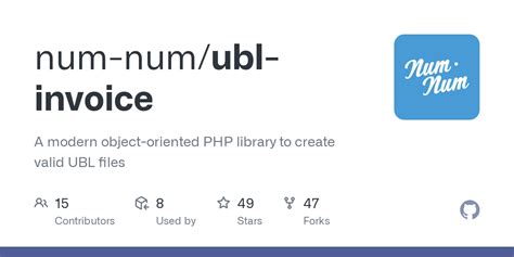 github num num ubl invoice a modern object oriented php library to