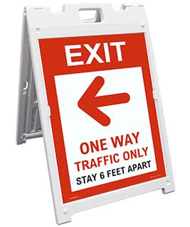 Exit One Way Traffic Only Left Arrow Sign D6505 By SafetySign Com