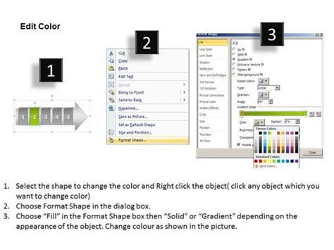 PowerPoint Template Horizontal Flow Course Charts Theme Of Stage Diagram Image