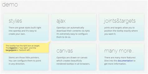 js tutorial opentip tooltip