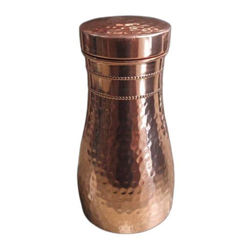 Polished 1 L Hammered Copper Water Bootle Screw Cap At Best Price In Moradabad