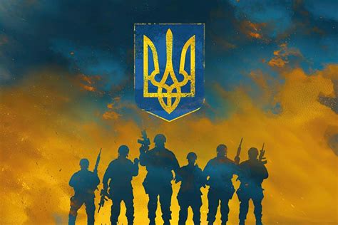 Прапор з гербом України Воїни світла синьо жовтий купити у Києві та Україні ціна фото в