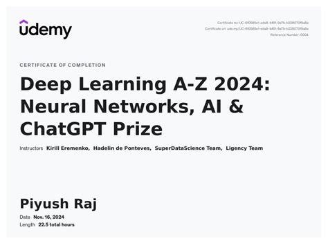 Piyush Raj On Linkedin Deeplearning Ai Udemy Tensorflow Pytorch