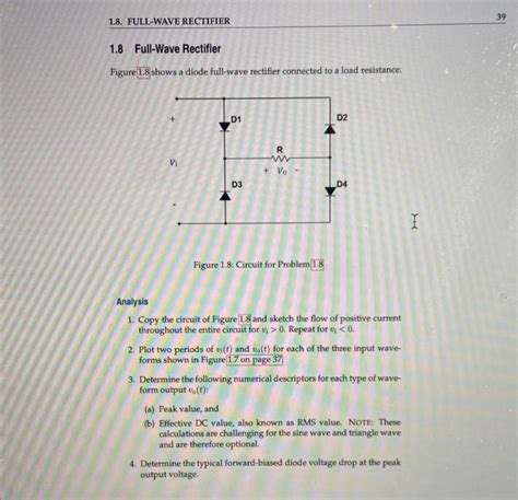 Figure 1 8 Shows A Diode Full Wave Rectifier