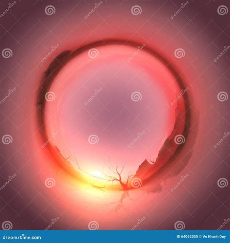 Infinite Circle Stock Image Image Of Sunrise Lonely 64062035